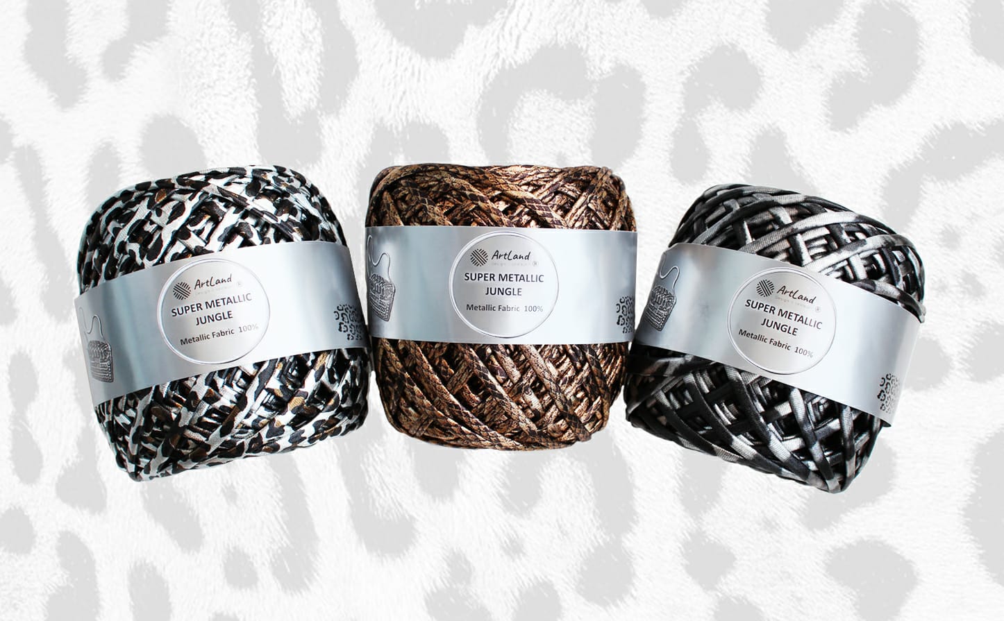Metallic glossy yarn - Jungle Print!